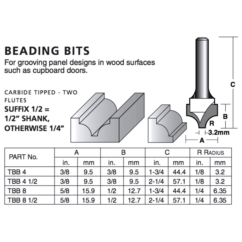 Beading Bit | Router Bits Direct